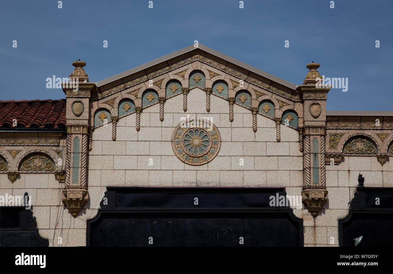 Architectural detail on a historic building at Five Points South ...