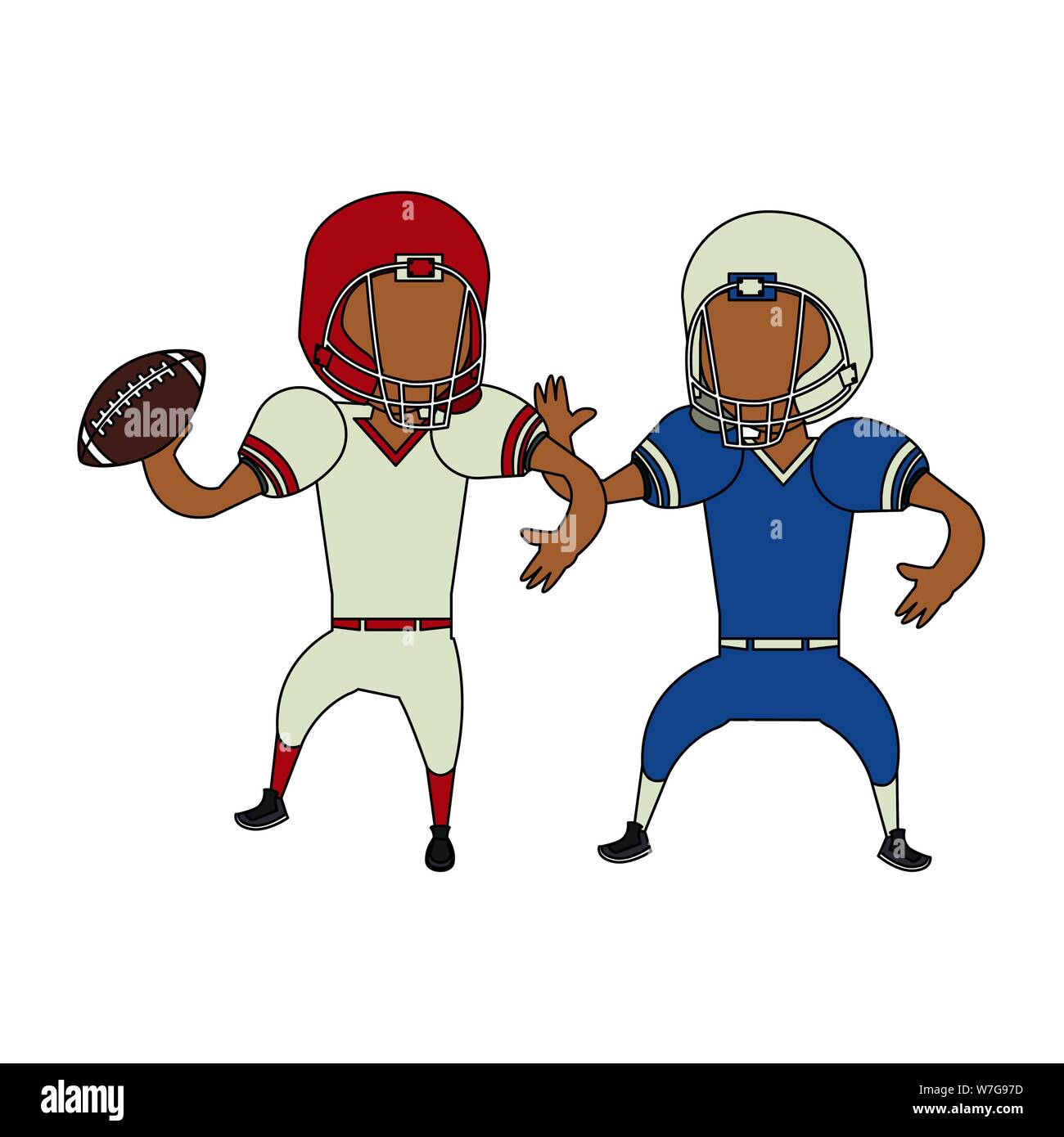 american football sport game cartoon Stock Vector Image & Art - Alamy