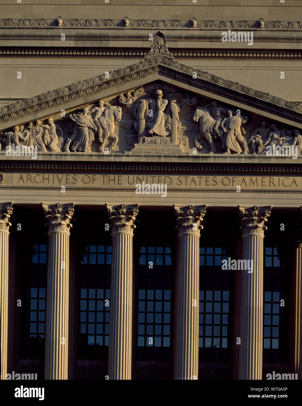 Architectural details of the National Archives Building, Washington, D ...