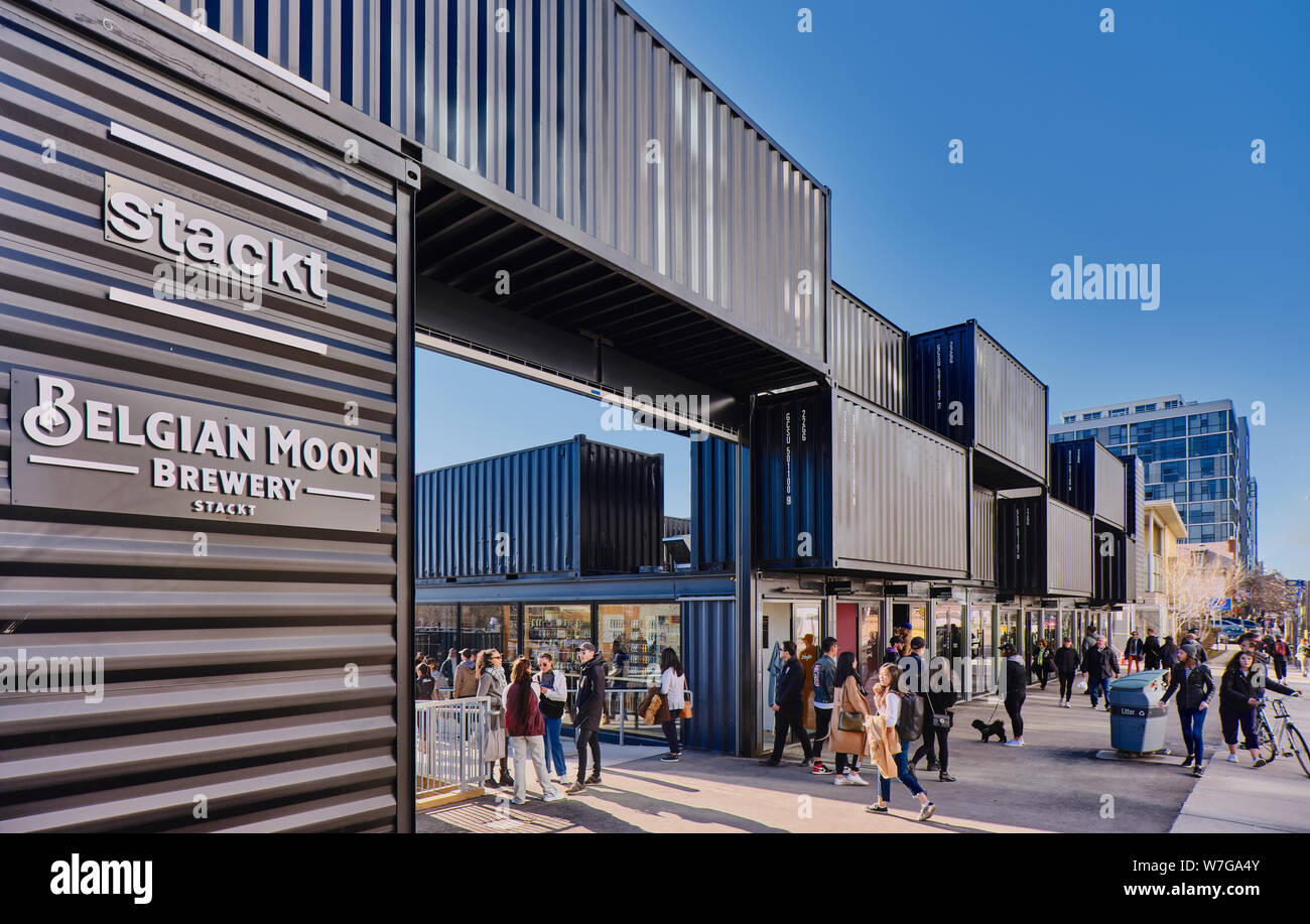 STACKT Market Designed entirely out of shipping containers. Located in ...