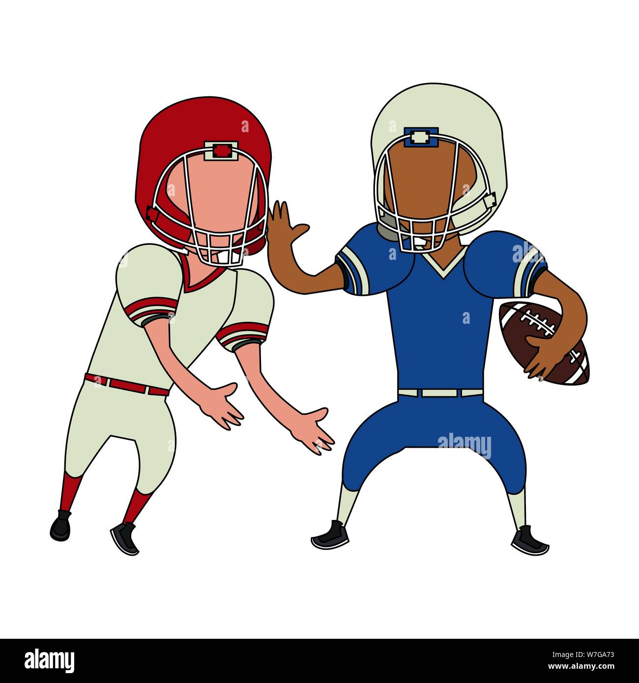 american football sport game cartoon Stock Vector Image & Art - Alamy