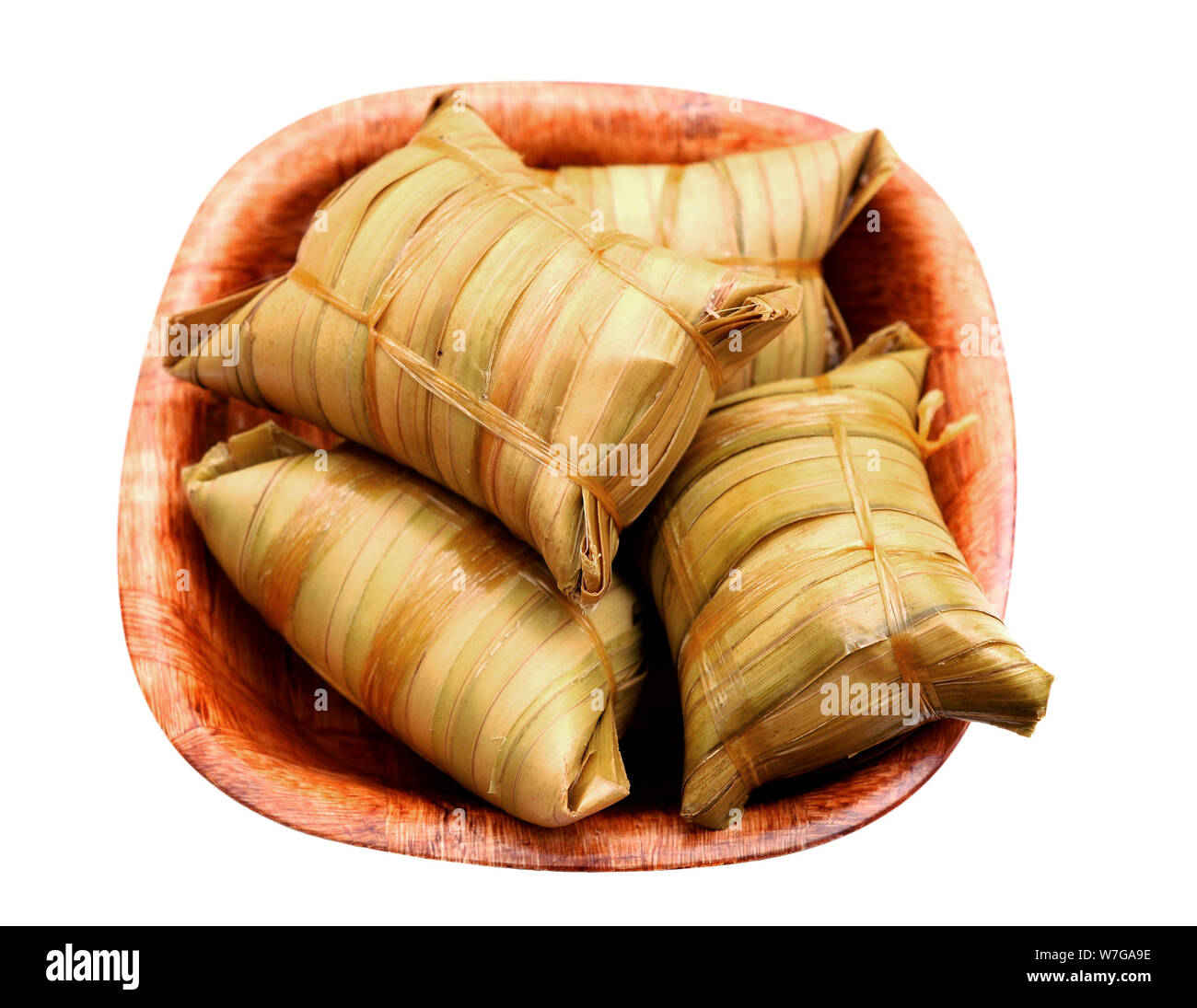 Asian coconut cake isolated on white background Stock Photo - Alamy