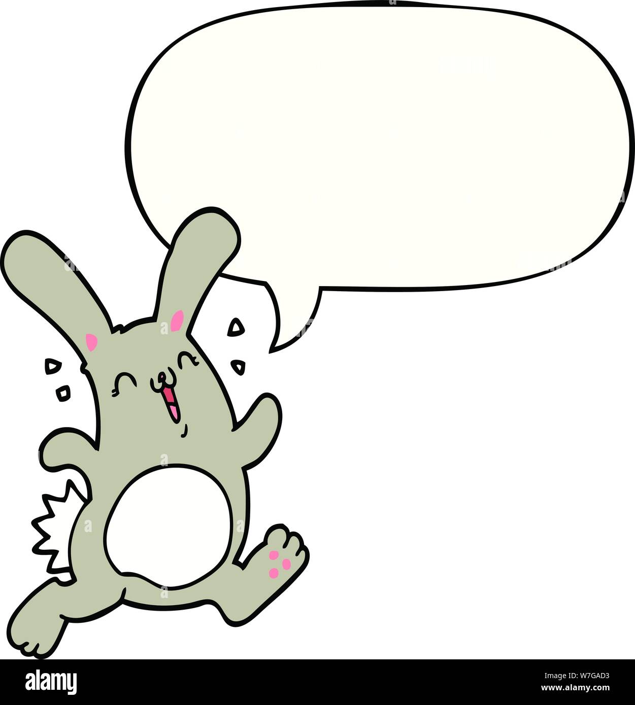 Cartoon illustration rabbit talking Stock Vector Images - Alamy