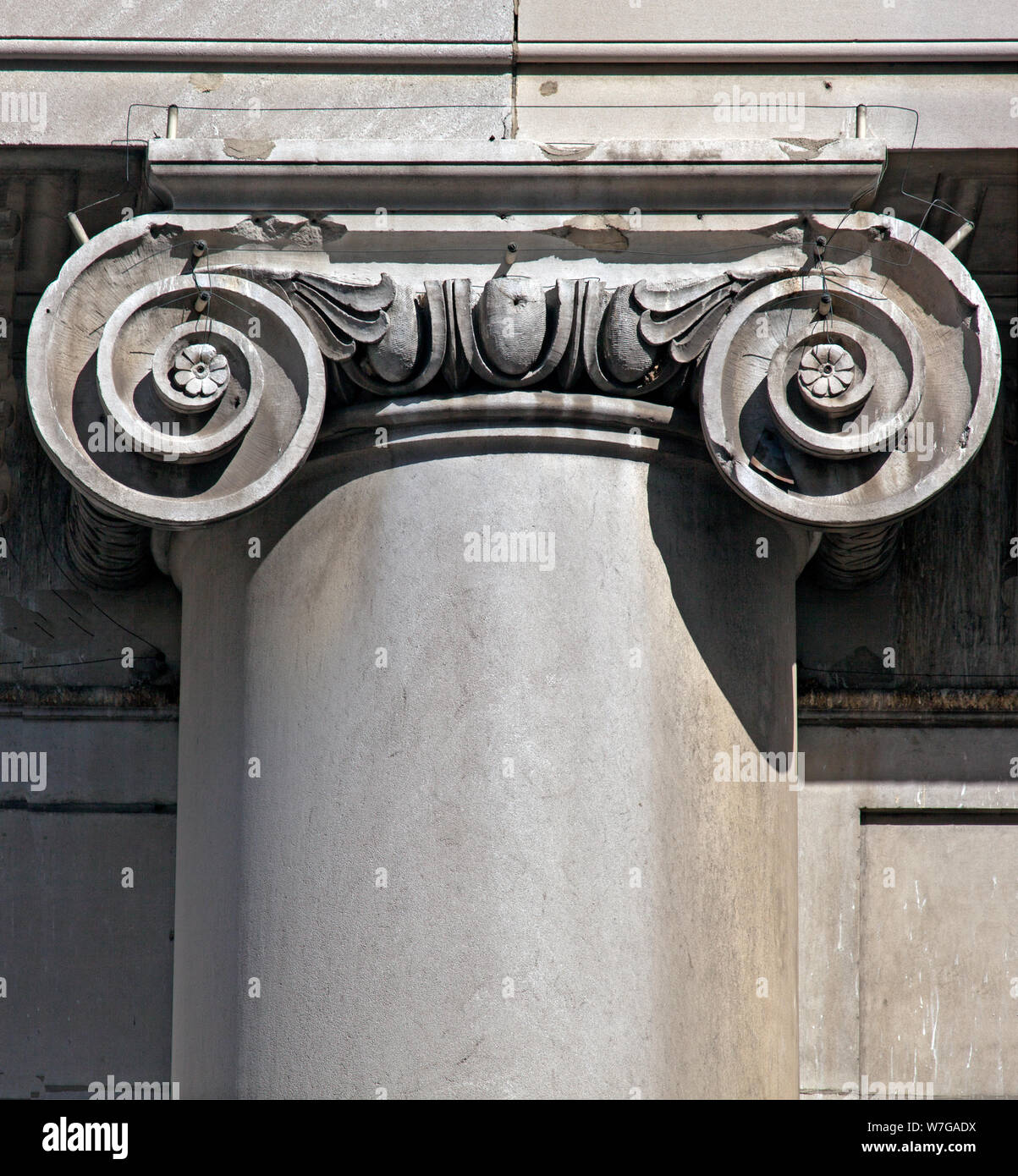 Architectural details on the National Bank of Washington at the corner ...