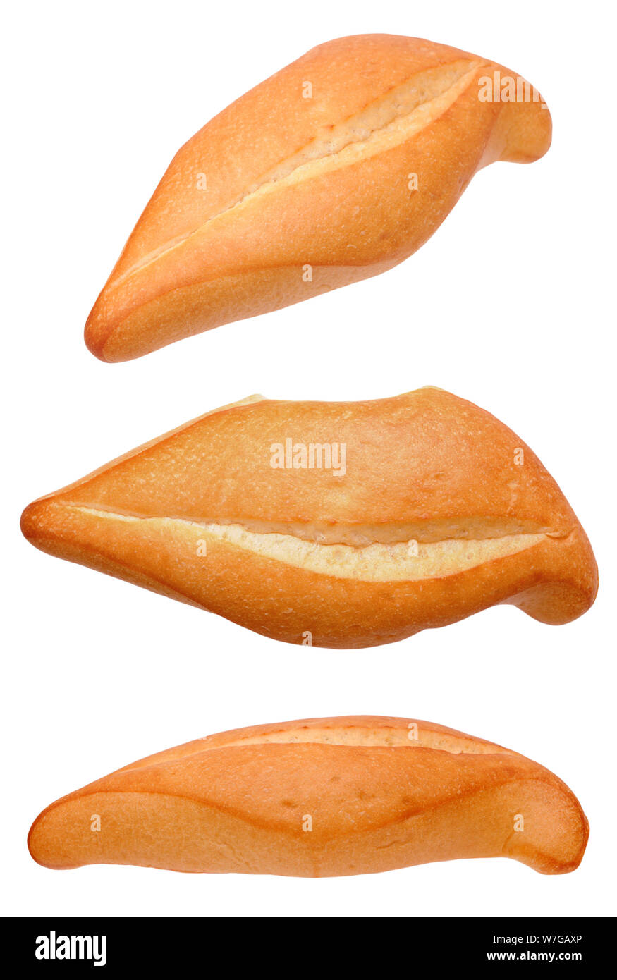 single bread in different angle views on white Stock Photo - Alamy