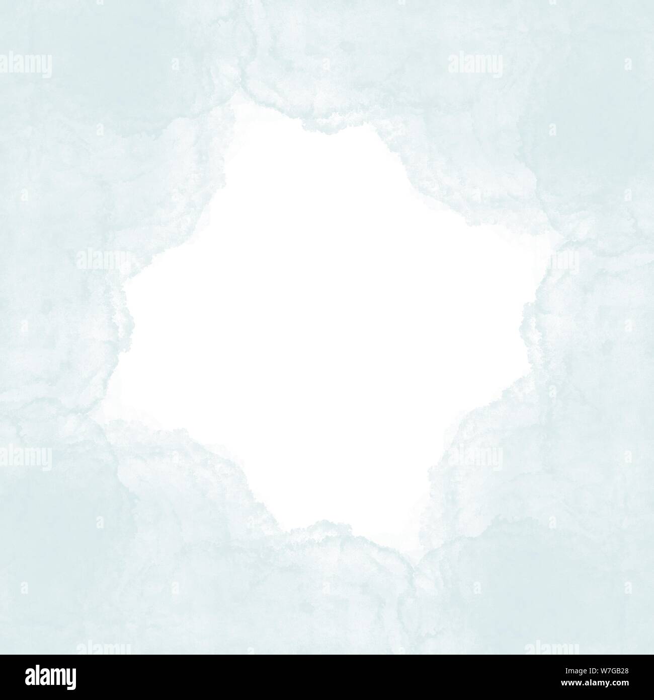 ice blue hand drawn bleeding stain splash frame pattern with squared ...