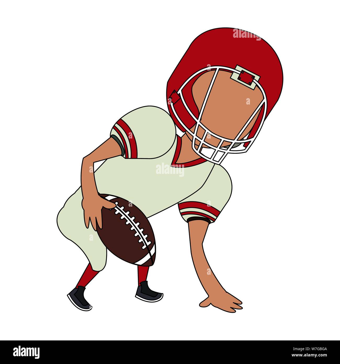 american football sport game cartoon Stock Vector Image & Art - Alamy
