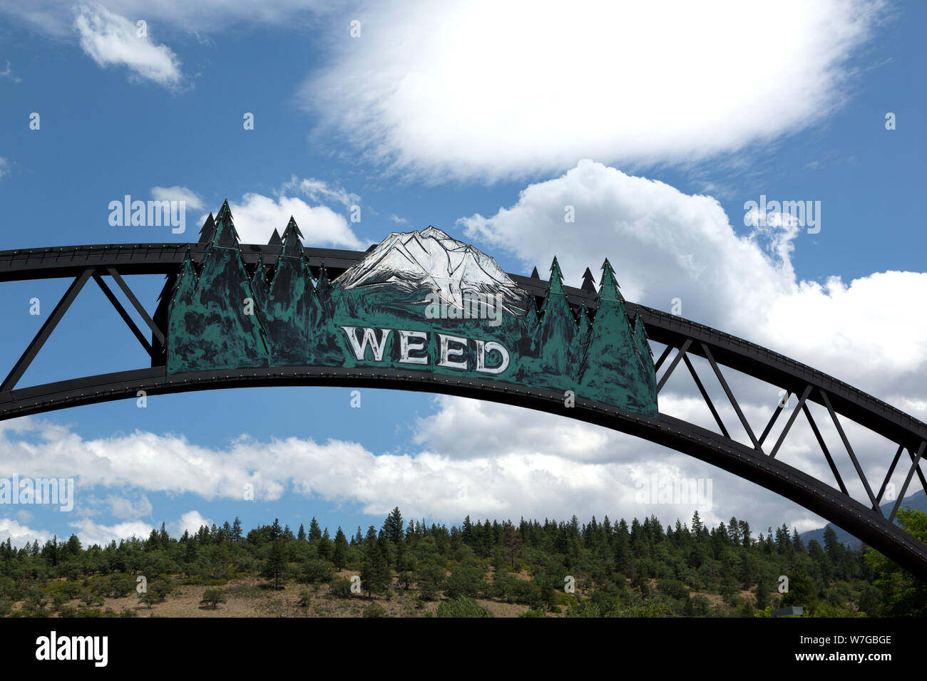 Archway in Weed, California Stock Photo - Alamy