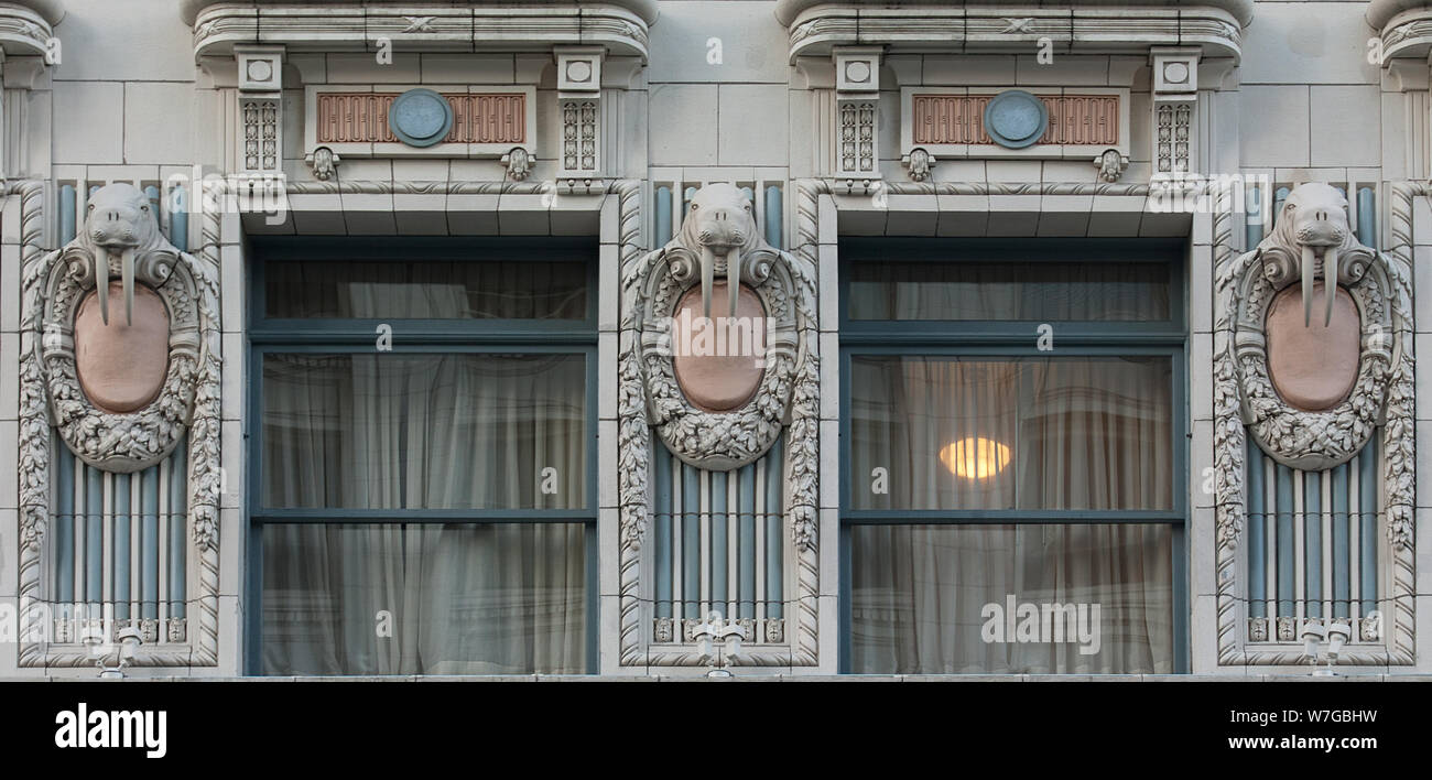 Arctic building seal architectural details, Seattle, Washington Stock ...