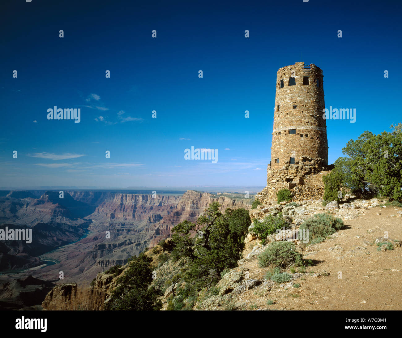 Arizona's Grand Canyon watch tower Stock Photo - Alamy