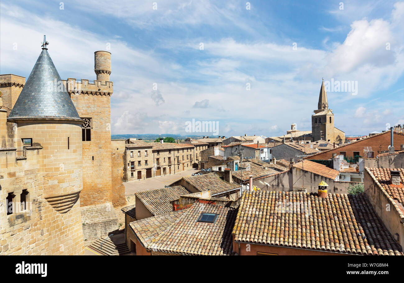 beautiful castle Olite in Spain Stock Photo - Alamy