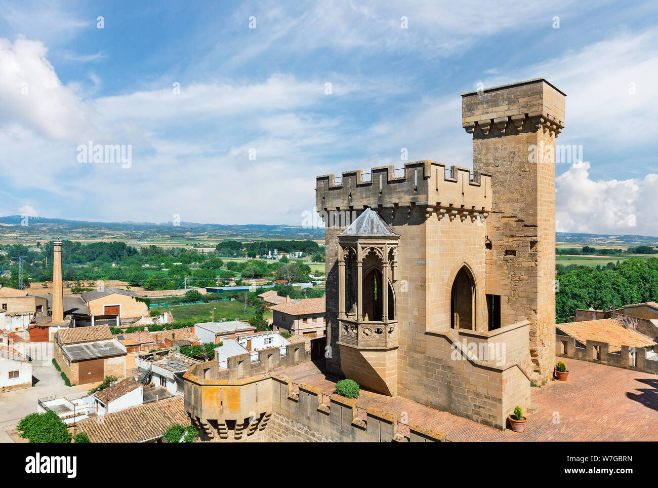 beautiful castle Olite in Spain Stock Photo - Alamy