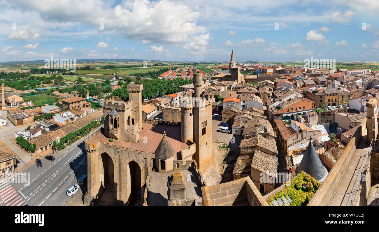 beautiful castle Olite in Spain Stock Photo - Alamy