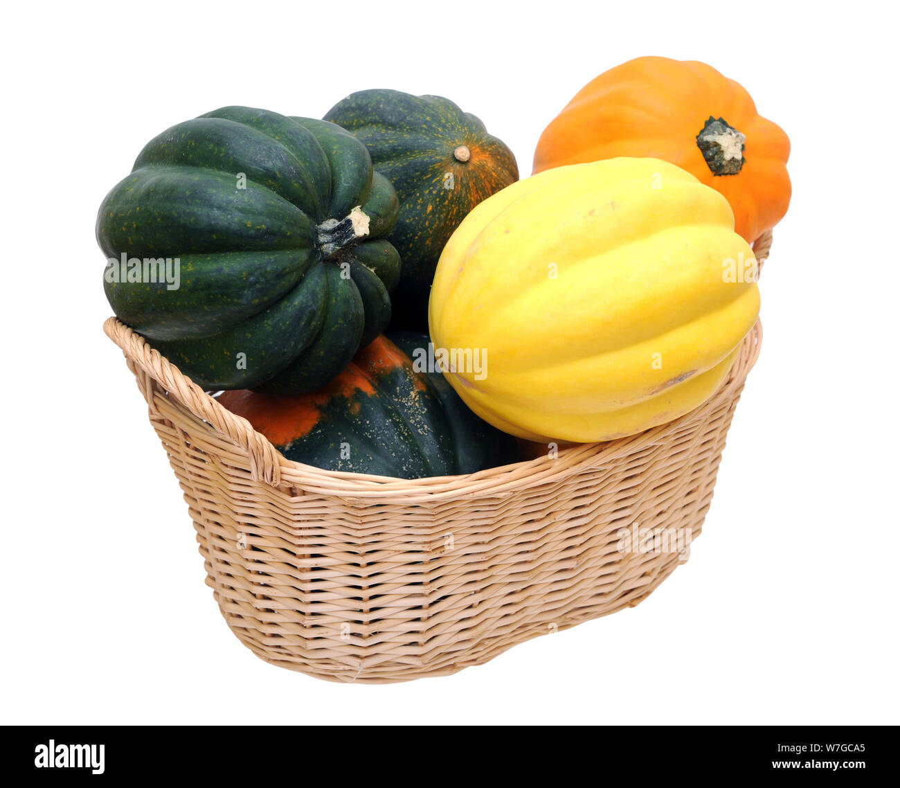 colorful acorn squash in basket Stock Photo - Alamy
