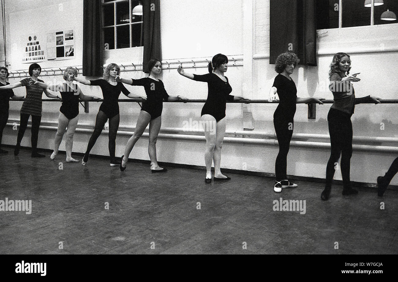 1970s, historical, adult ballet class Stock Photo - Alamy