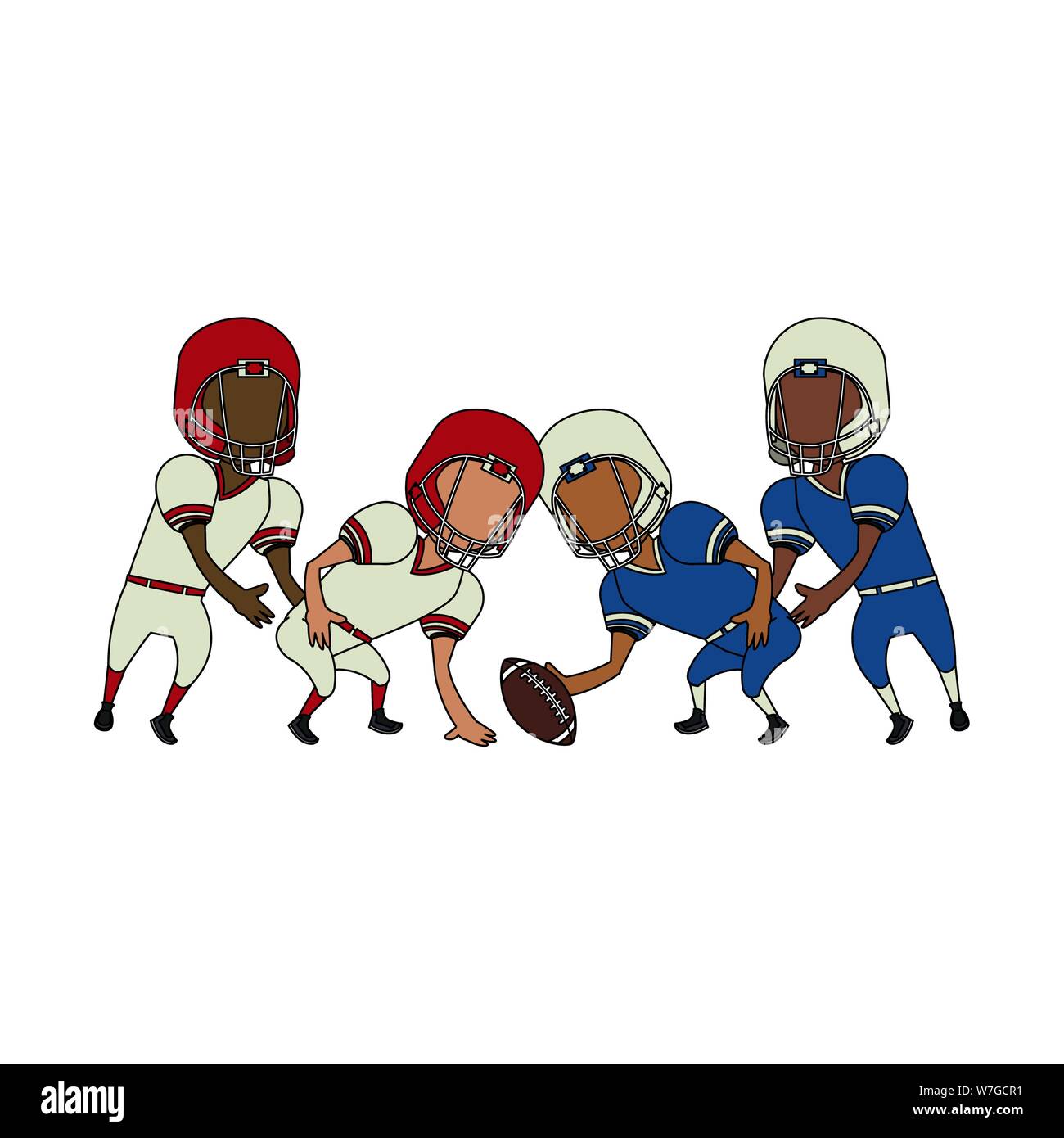 american football sport game cartoon Stock Vector Image & Art - Alamy