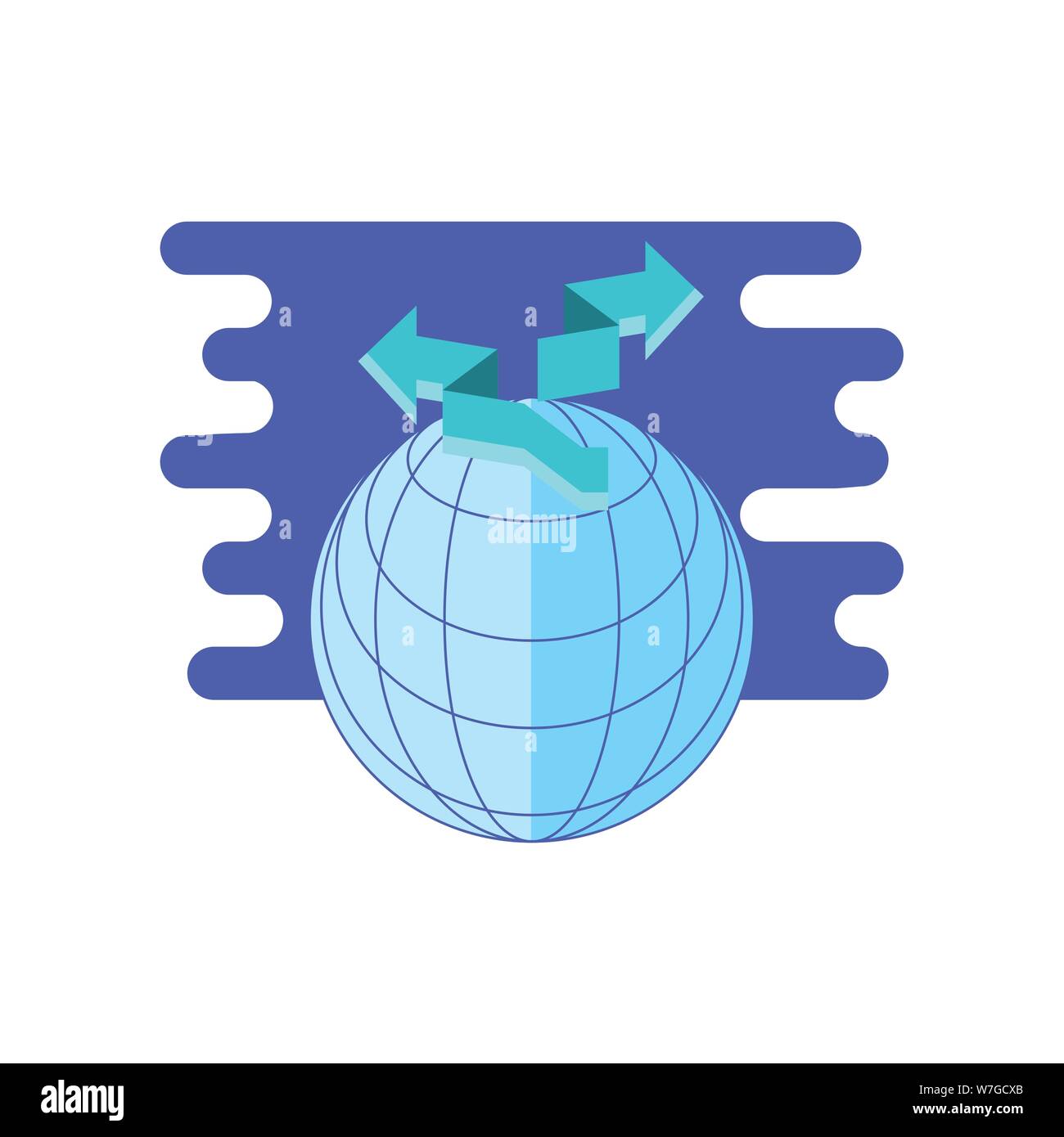 sphere browser technology with set of arrows vector illustration design ...