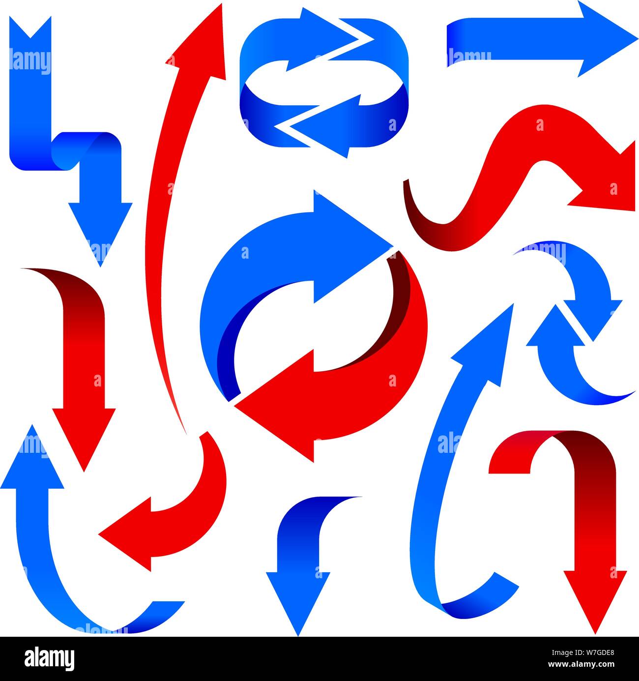 Blue Direction Arrow Stock Vector Images - Alamy