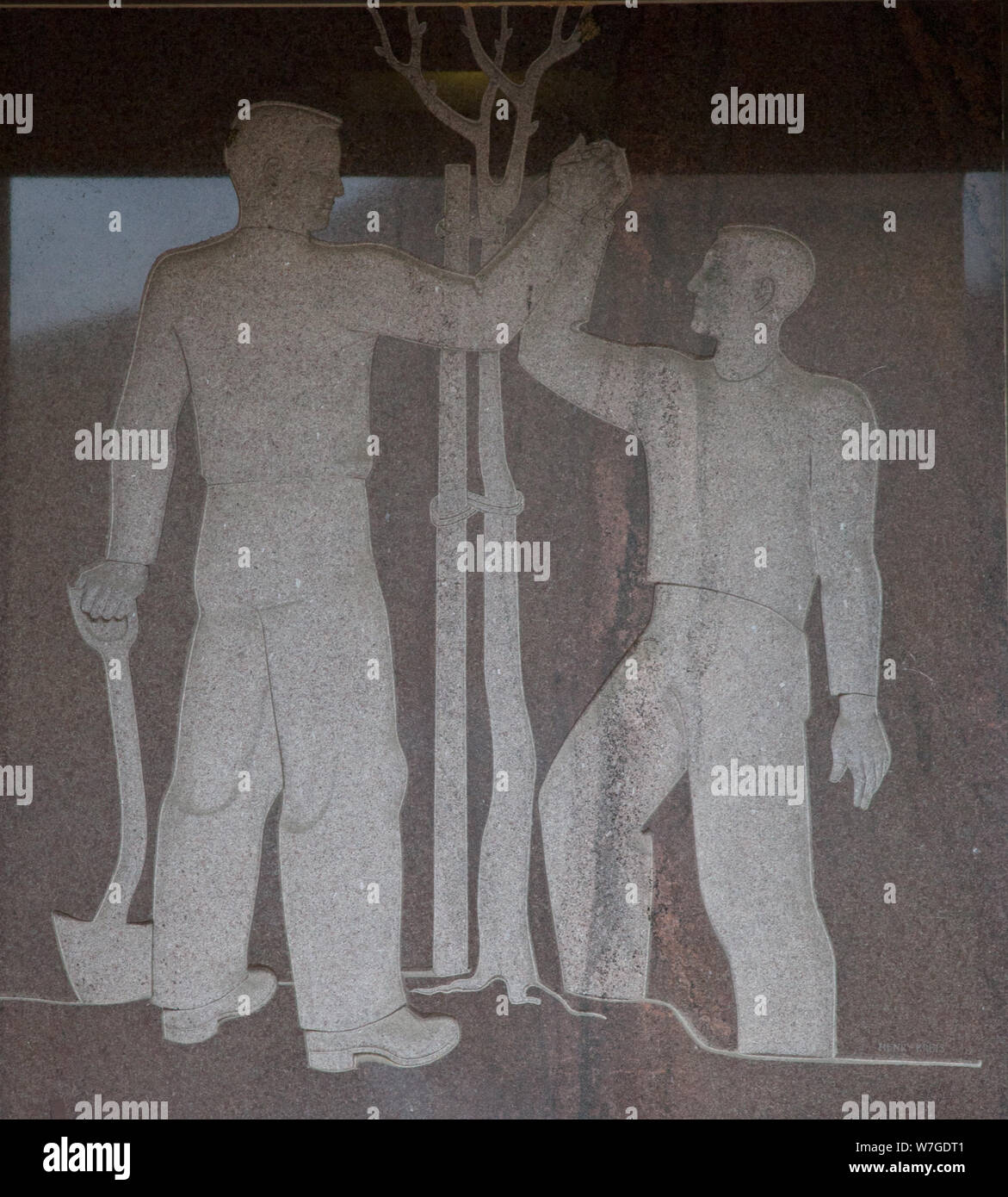 Art at the Wilbur J. Cohen Federal Building, Washington, D.C Stock ...