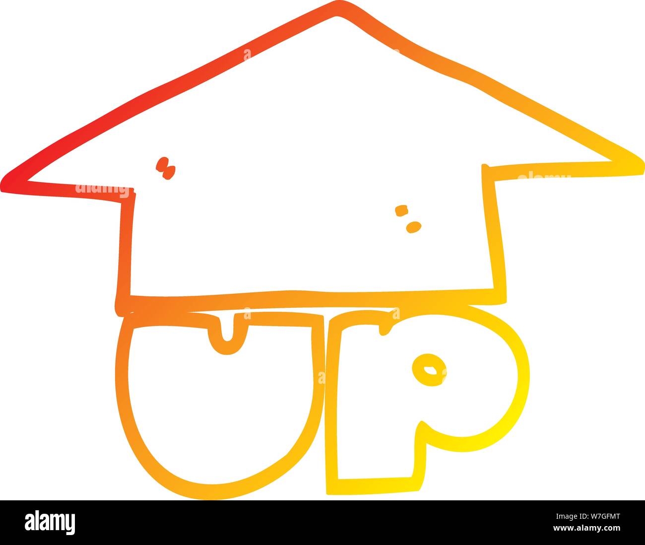 Freehand drawn cartoon arrow up Stock Vector Images - Alamy