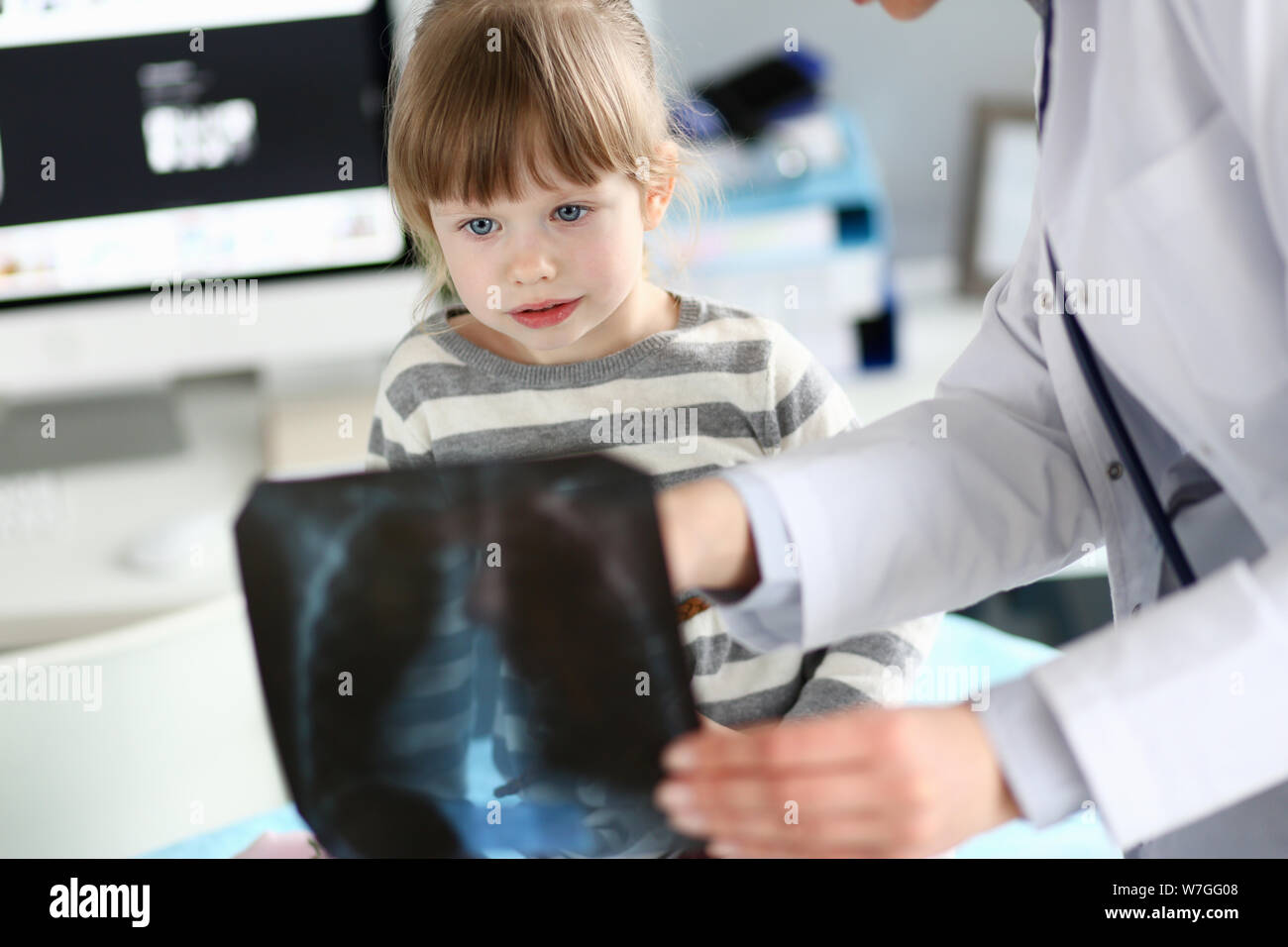 Little patient having x-ray examination Stock Photo - Alamy