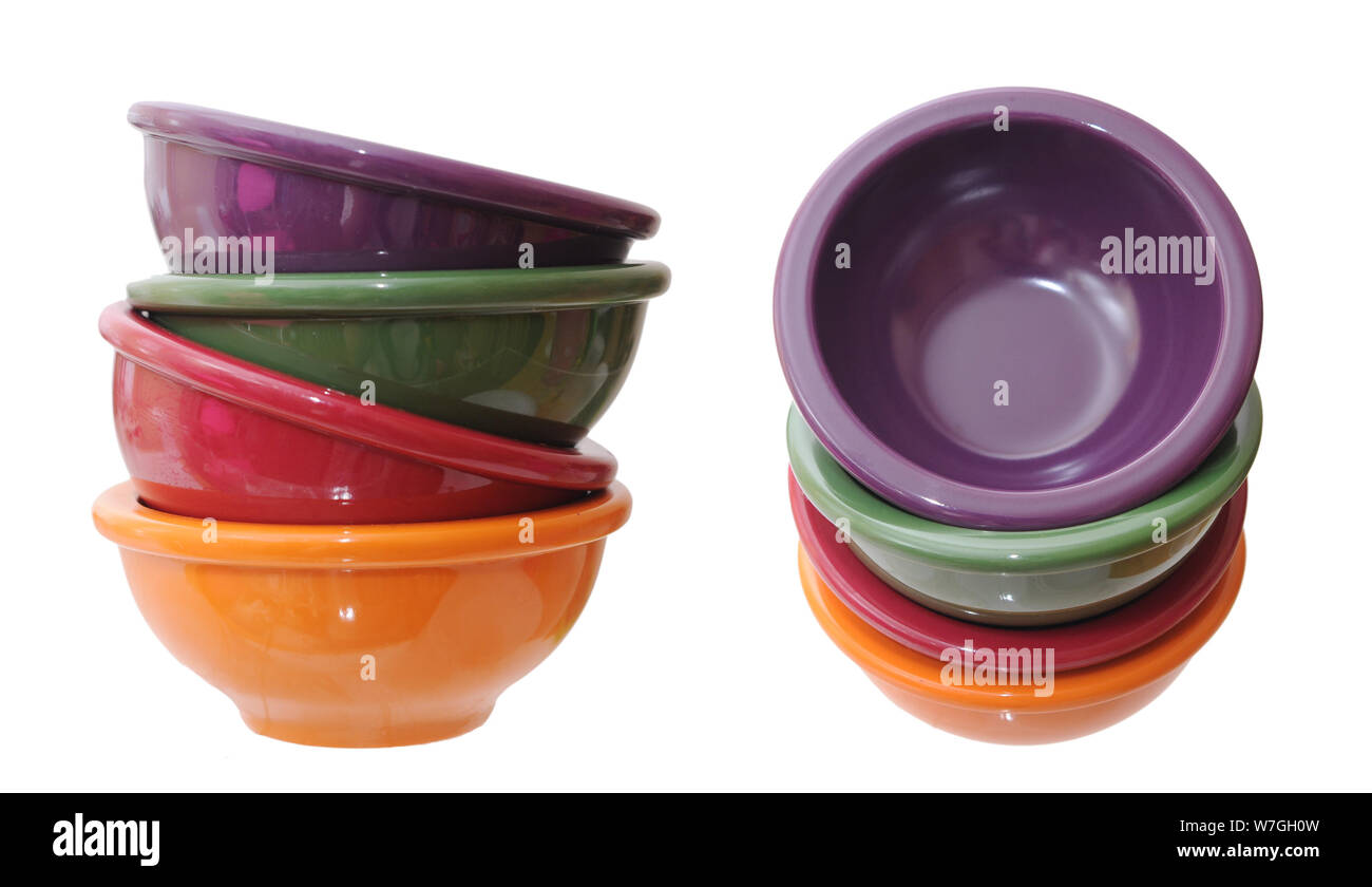 Two green bowls Cut Out Stock Images & Pictures - Alamy