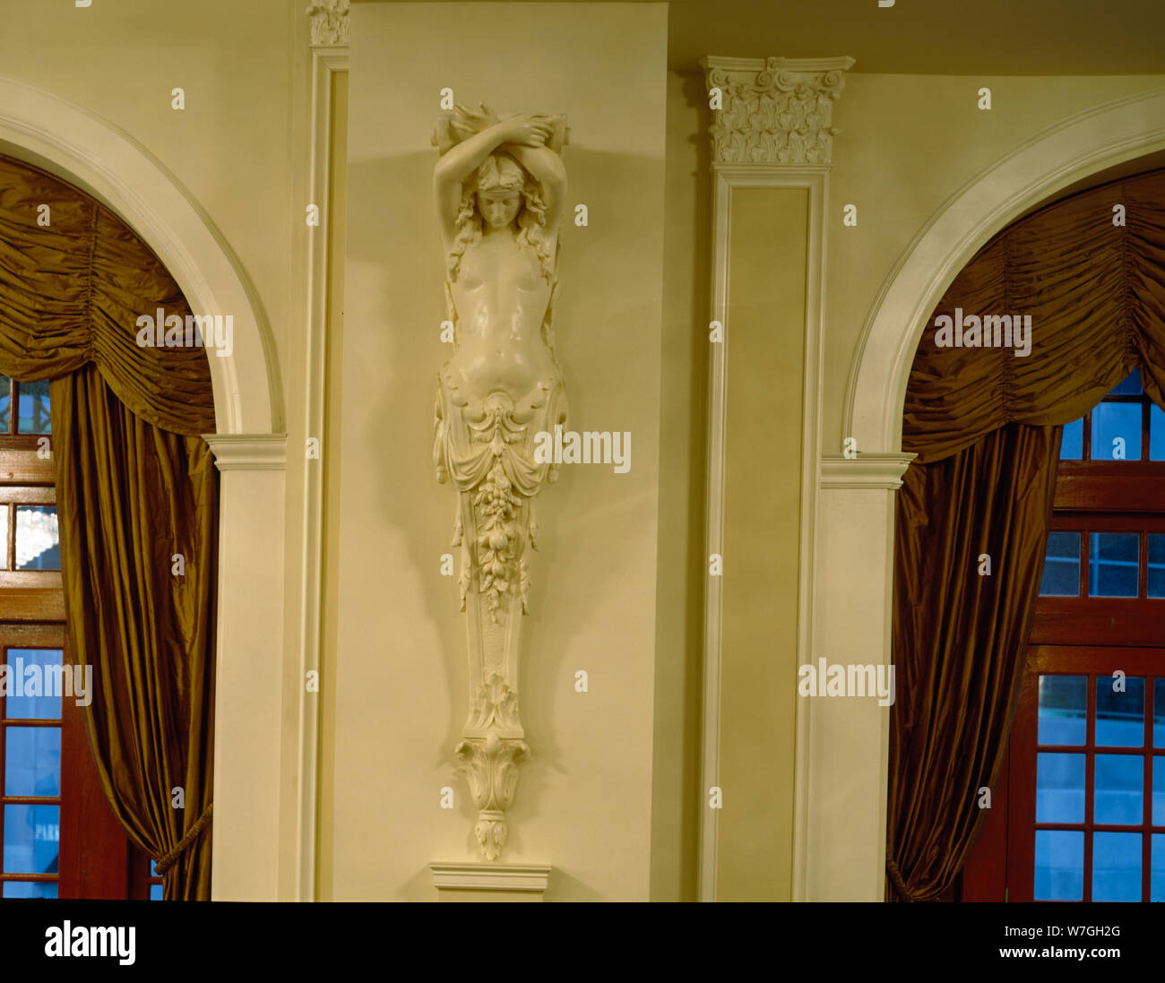 Artistic detail inside Houston's historic Rice Hotel, Houston, Texas ...