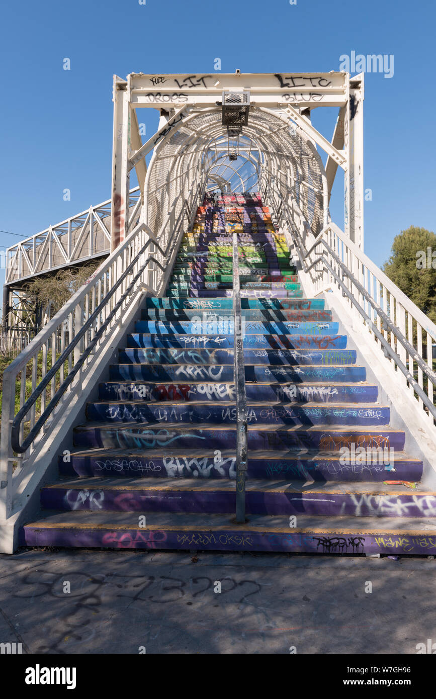 Artwork at the Watts Towers, a collection of structures and art in the ...