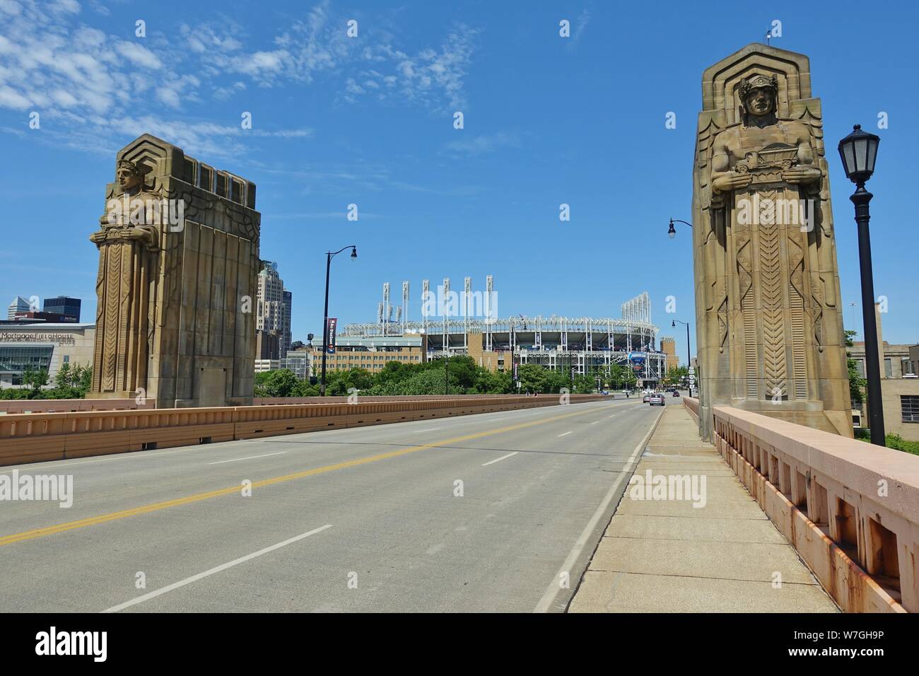 CLEVELAND, OH -23 JUN 2019- View of the Hope Memorial Bridge (Lorain ...