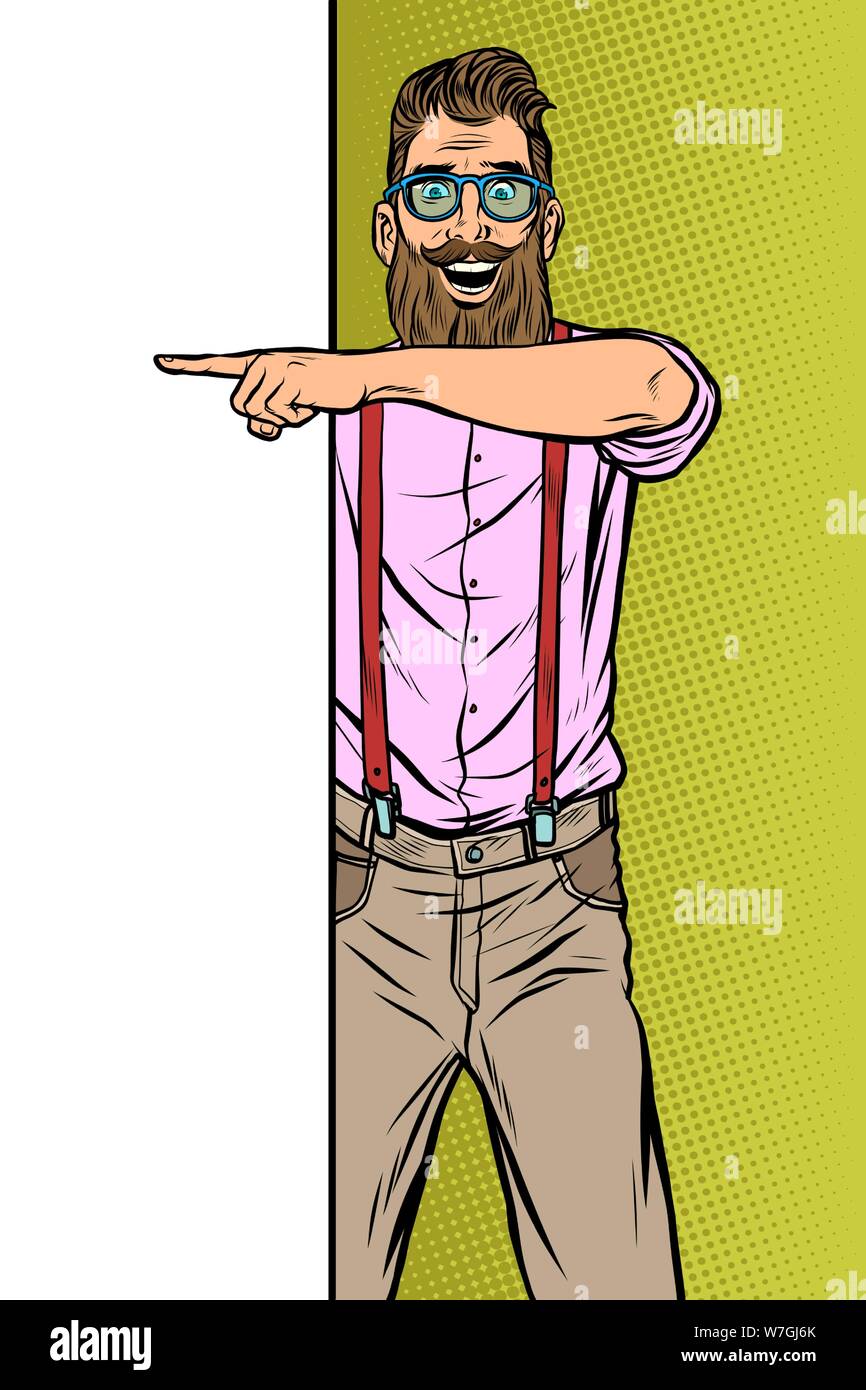 Cartoon man pointing Stock Vector Images - Alamy