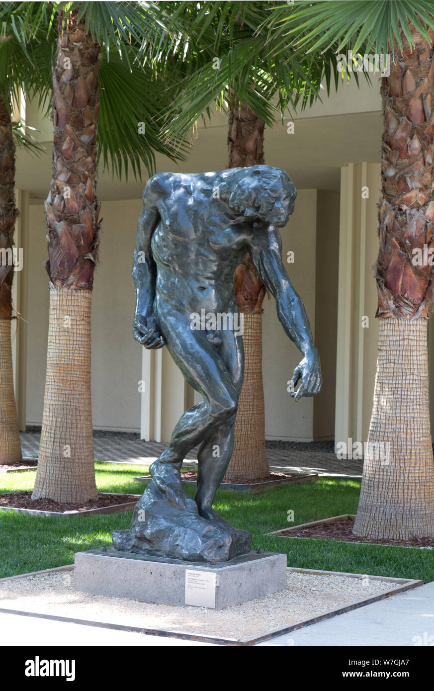 Auguste Rodin sculptures on the grounds of the Los Angeles County ...