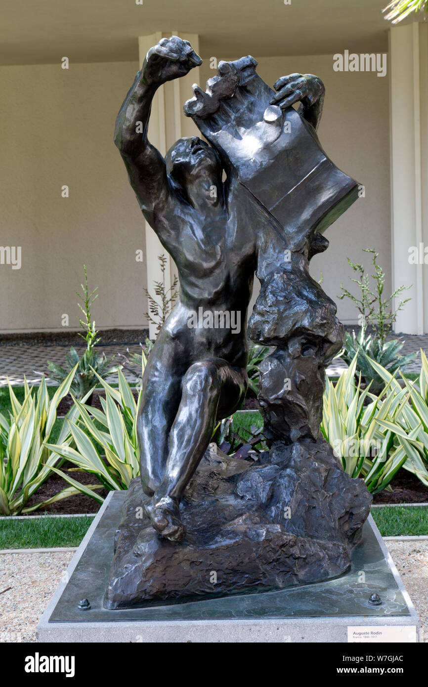 Auguste Rodin sculptures on the grounds of the Los Angeles County ...