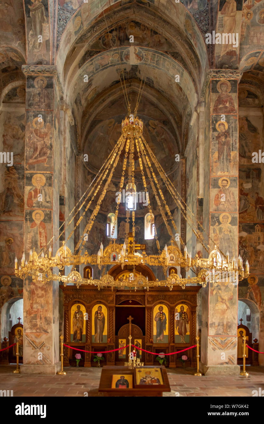 Altar in Church in Monastery at Novo Hopovo, Serbia Stock Photo - Alamy