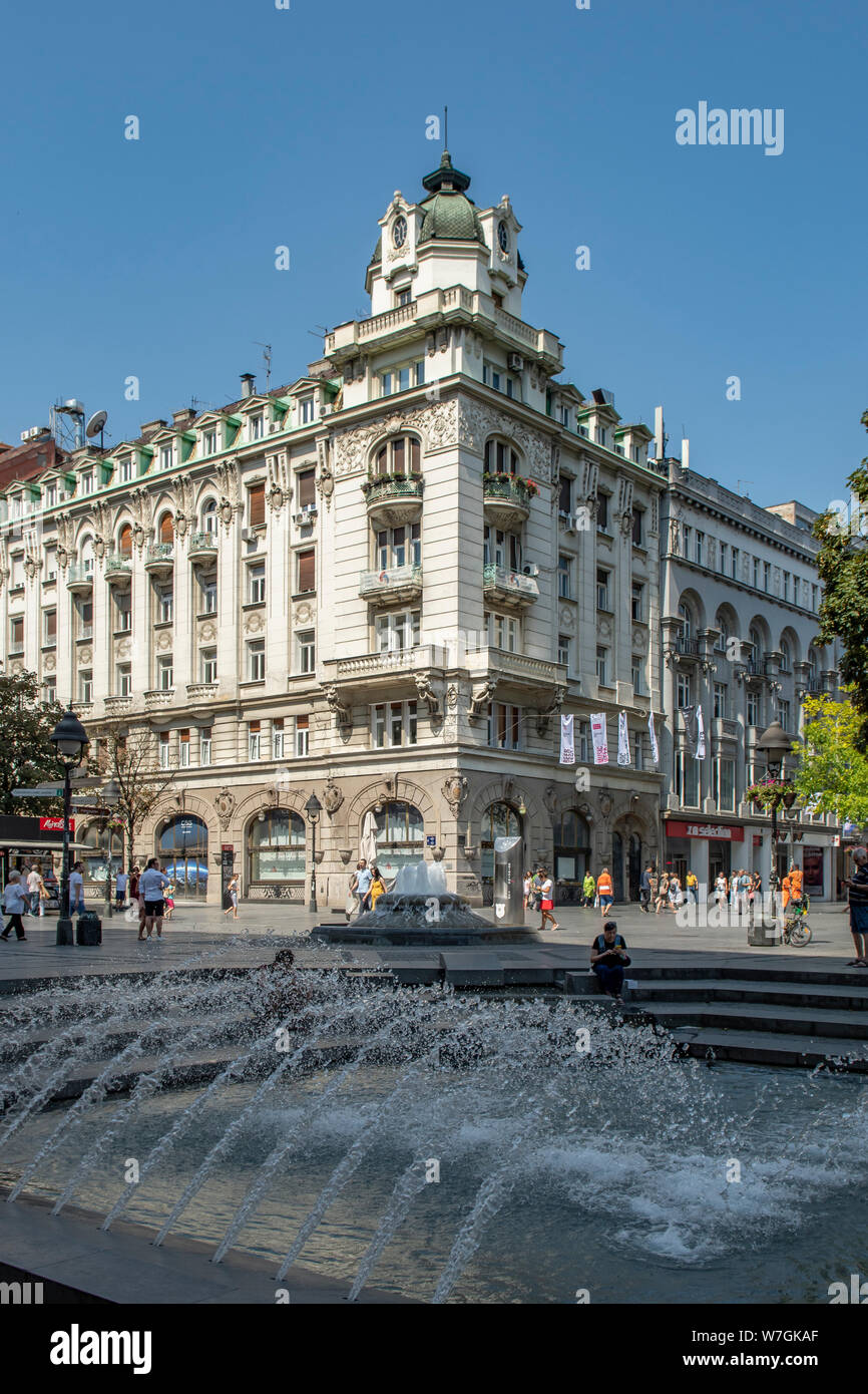 Corner of Republic Square, Belgrade, Serbia Stock Photo - Alamy