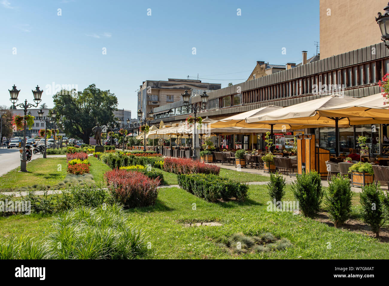 Street Restaurant and Gardens on Modene, Novi Sad, Serbia Stock Photo ...