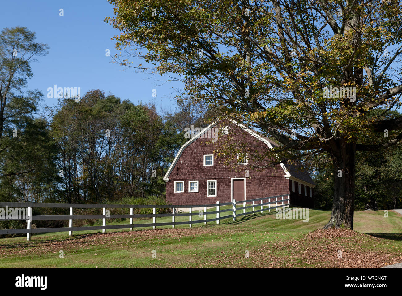 Barn scene in Litchfield, Connecticut Stock Photo - Alamy