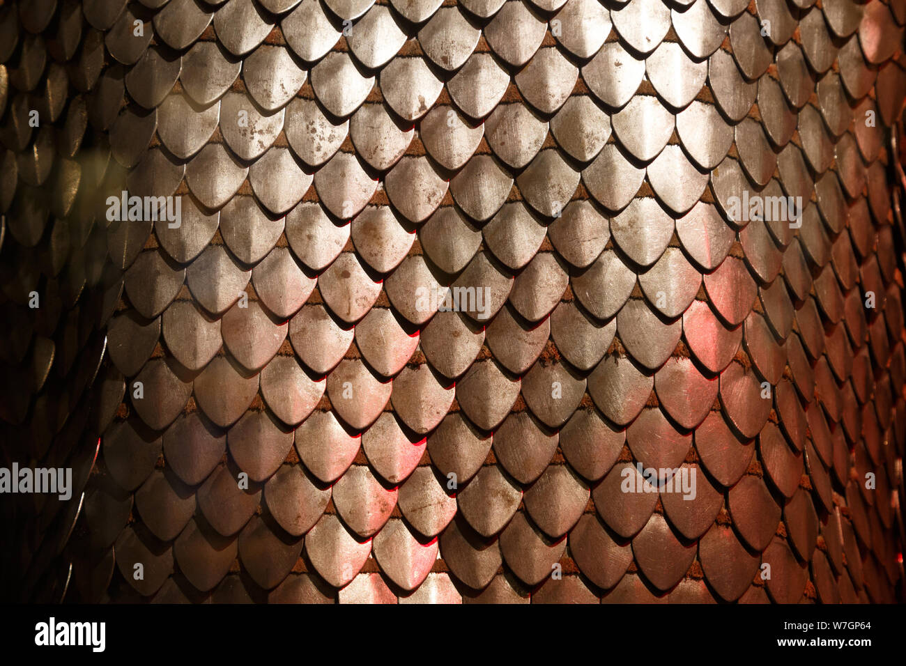 Chain armour element made of the steel plates Stock Photo - Alamy