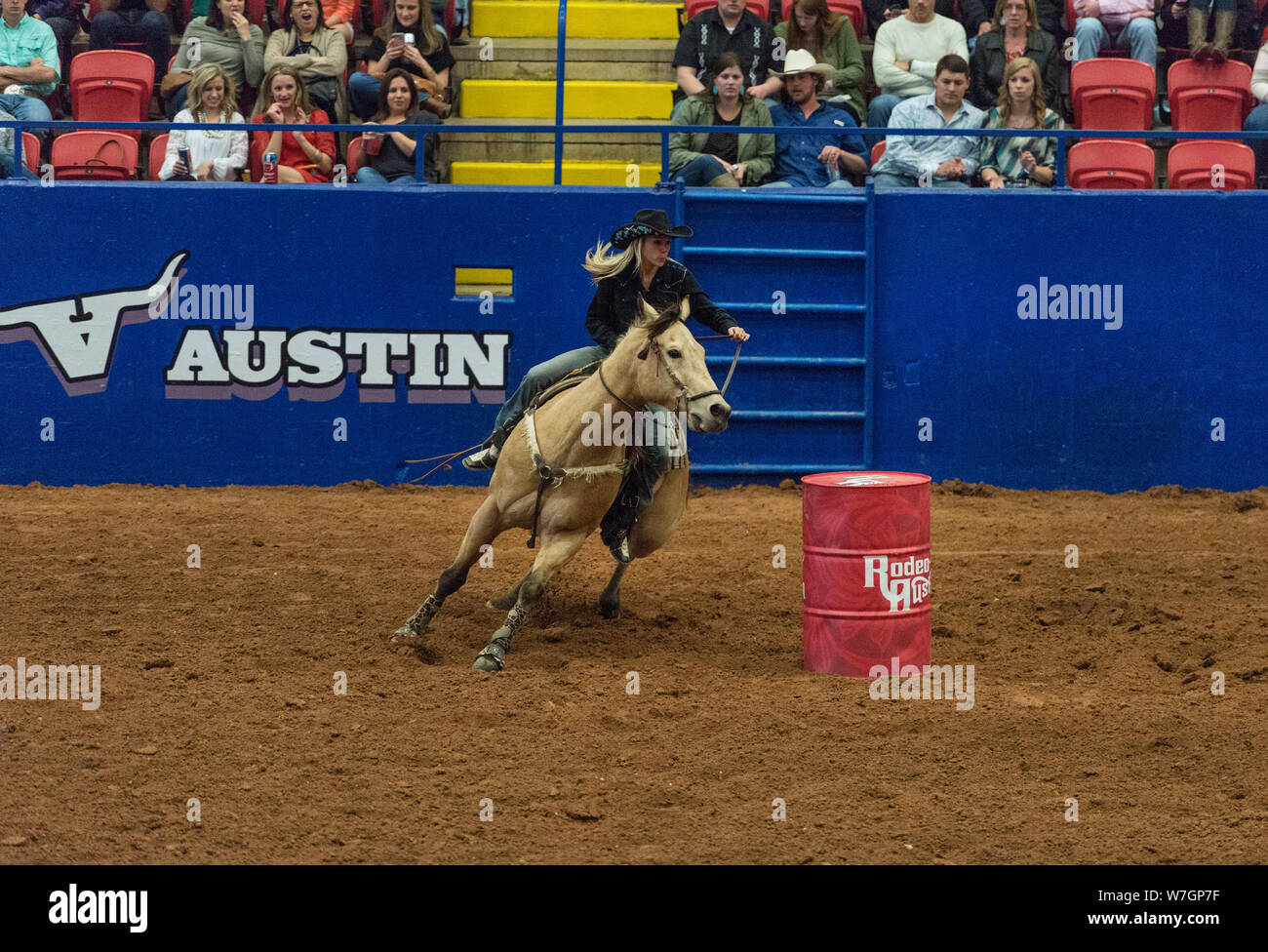 Barrel racing at Rodeo Austin, the city's annual stock show and rodeo ...