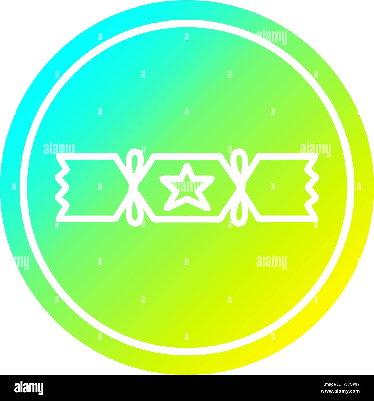 christmas cracker circular icon with cool gradient finish Stock Vector Image & Art - Alamy
