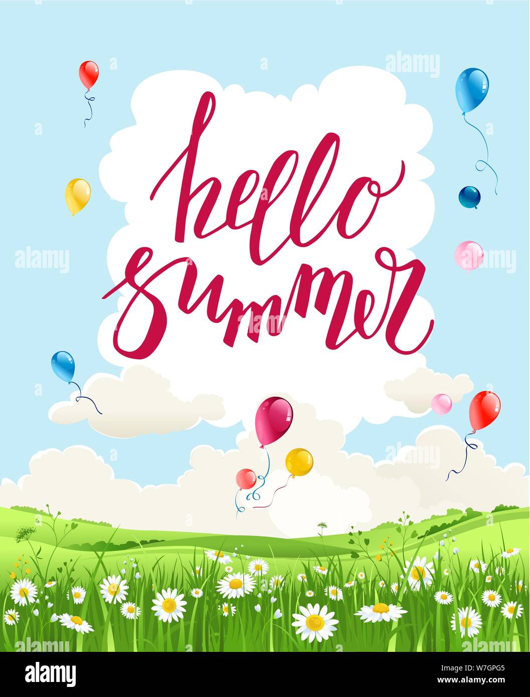 Summer vector landscape Stock Vector Image & Art - Alamy