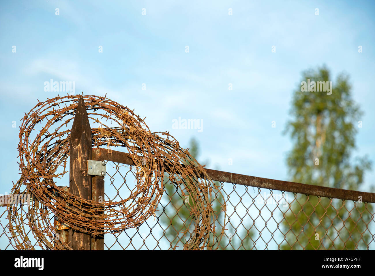 Bob Wire Fence High Resolution Stock Photography and Images - Alamy