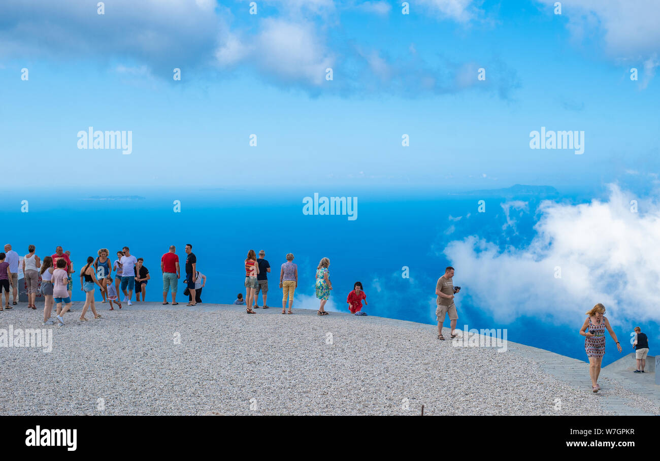 View from Llogara pass in Llogara National Park in Albania Stock Photo ...