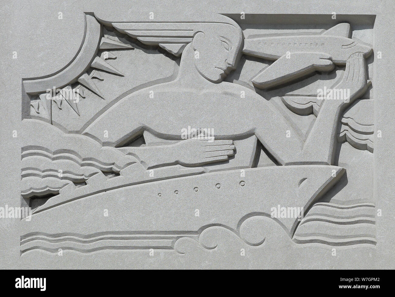 Bas relief Transportation & Distribution of the Mail, by Raymond Barger ...