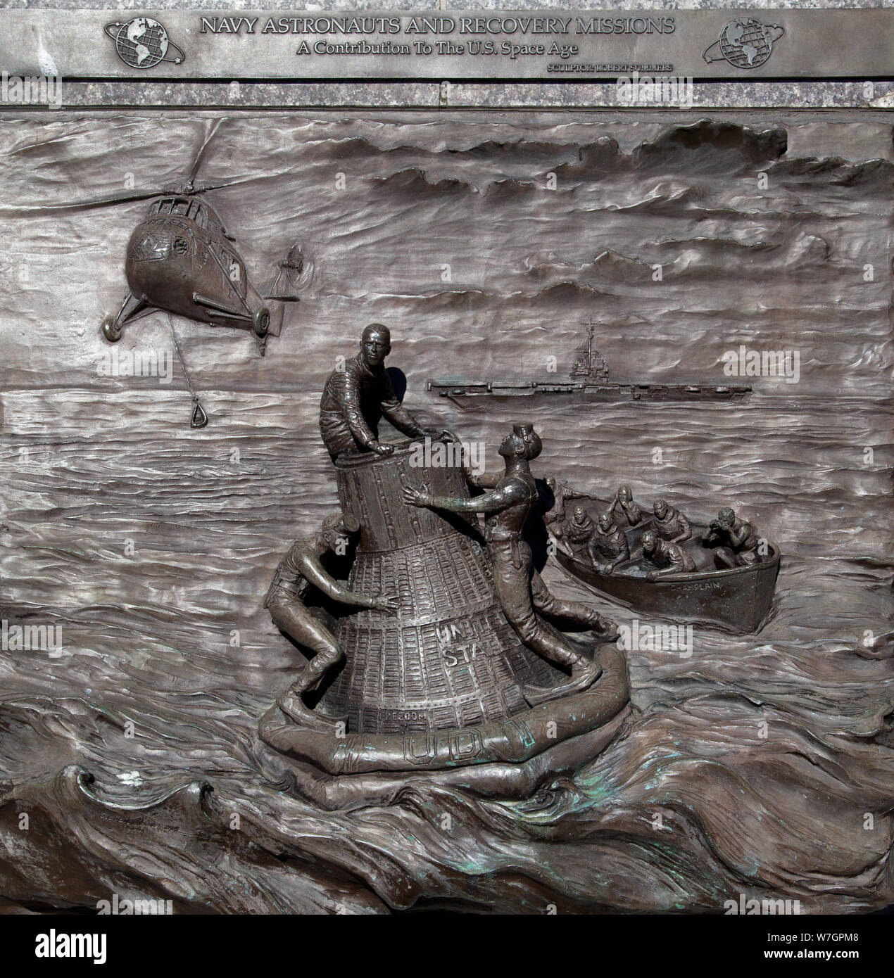 Bas relief at the Navy Memorial, 701 Pennsylvania Ave., NW, Washington ...