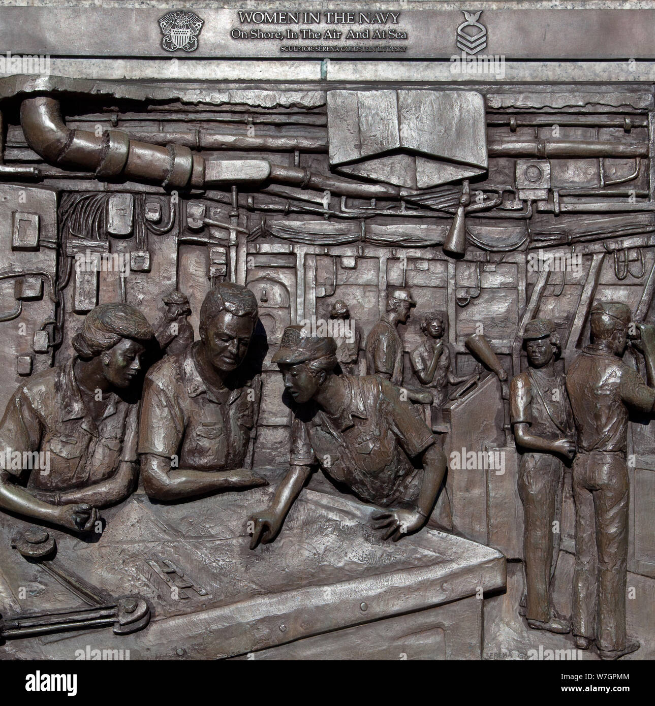 Bas relief at the Navy Memorial, 701 Pennsylvania Ave., NW, Washington ...
