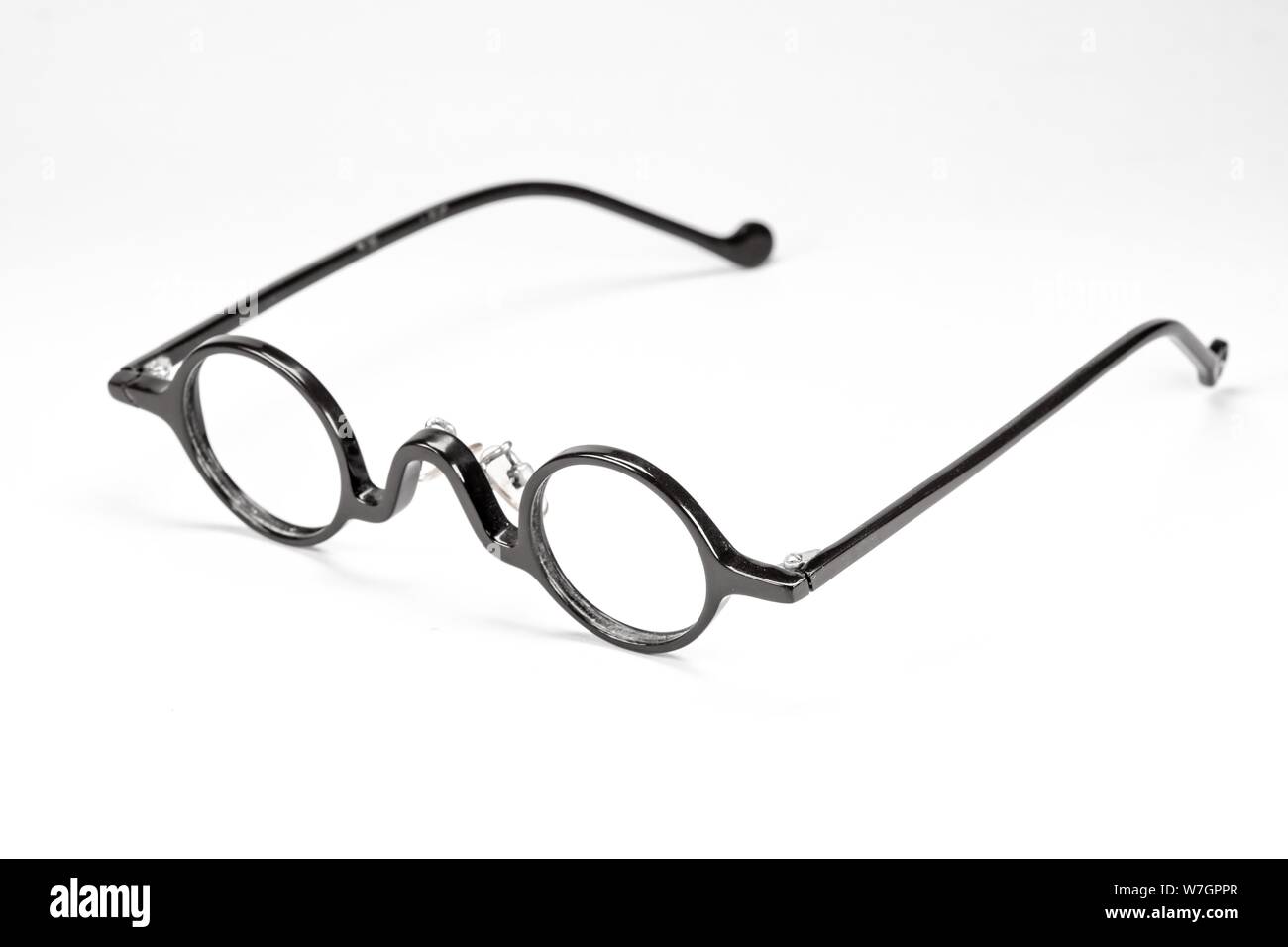 Vintage round glasses isolated on white background Stock Photo - Alamy