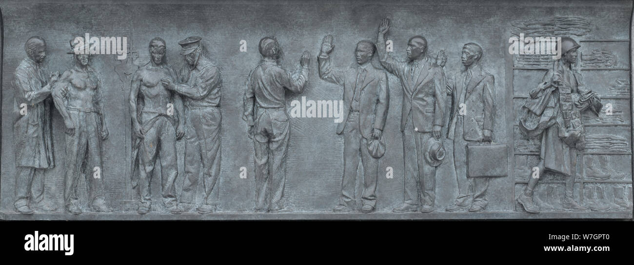 Bas relief, World War II Memorial, Washington, D.C Stock Photo - Alamy