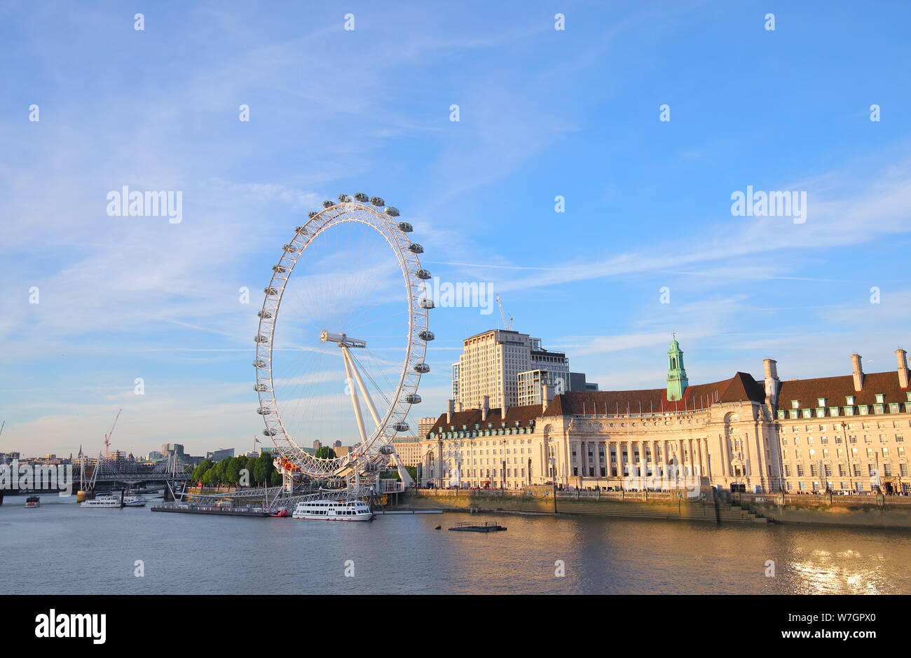 Thames river cityscape London England Stock Photo - Alamy