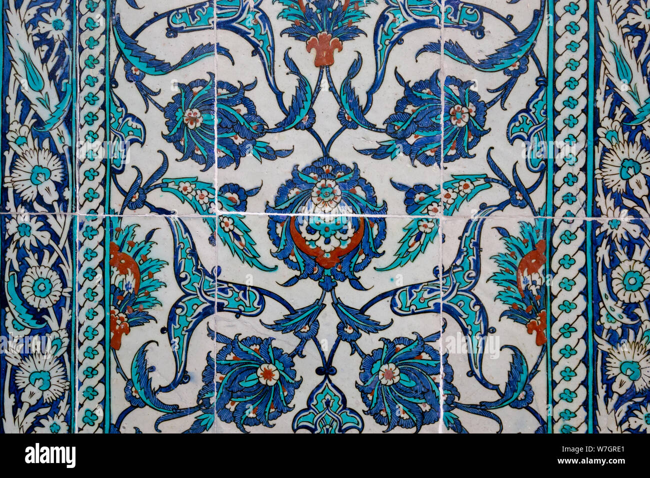 Texture of ceramic tiles in oriental East style. Turkish ceramic tiles ...