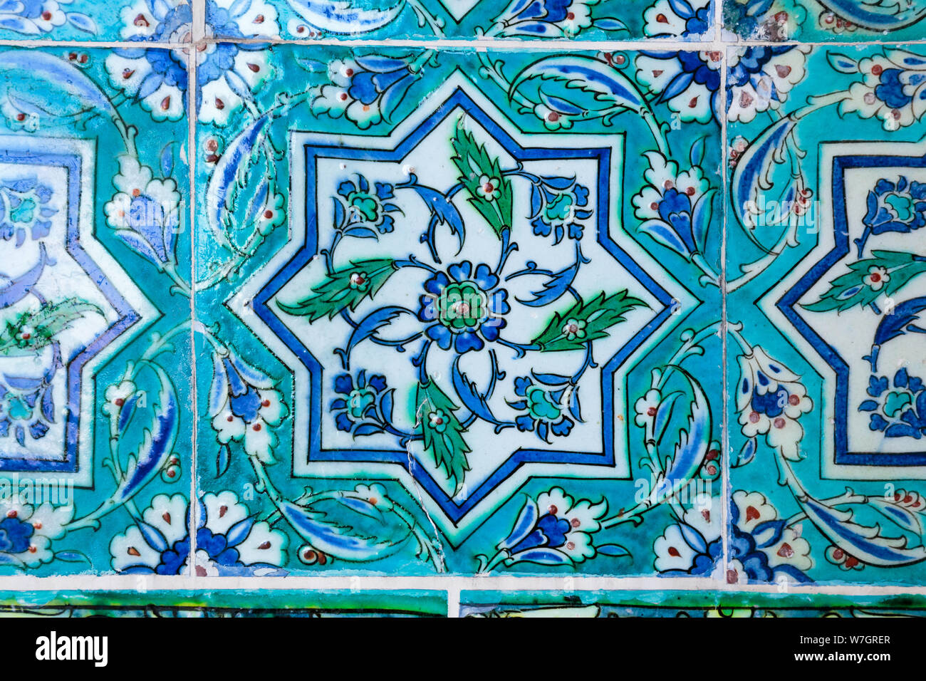 Texture of ceramic tiles in oriental East style. Turkish ceramic tiles ...